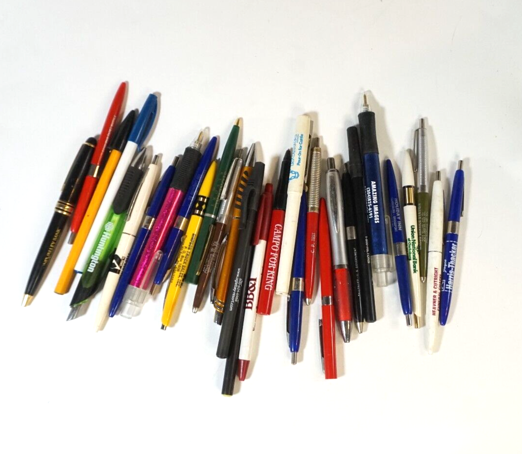Lot of Advertising Ink Pens Over 30 Untested | eBay