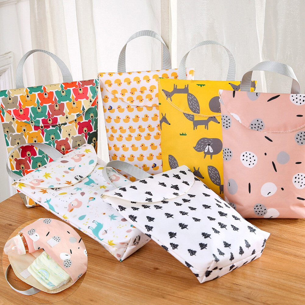 Animal Tree Print Waterproof Portable Baby Diaper Nappy Storage Bag ...