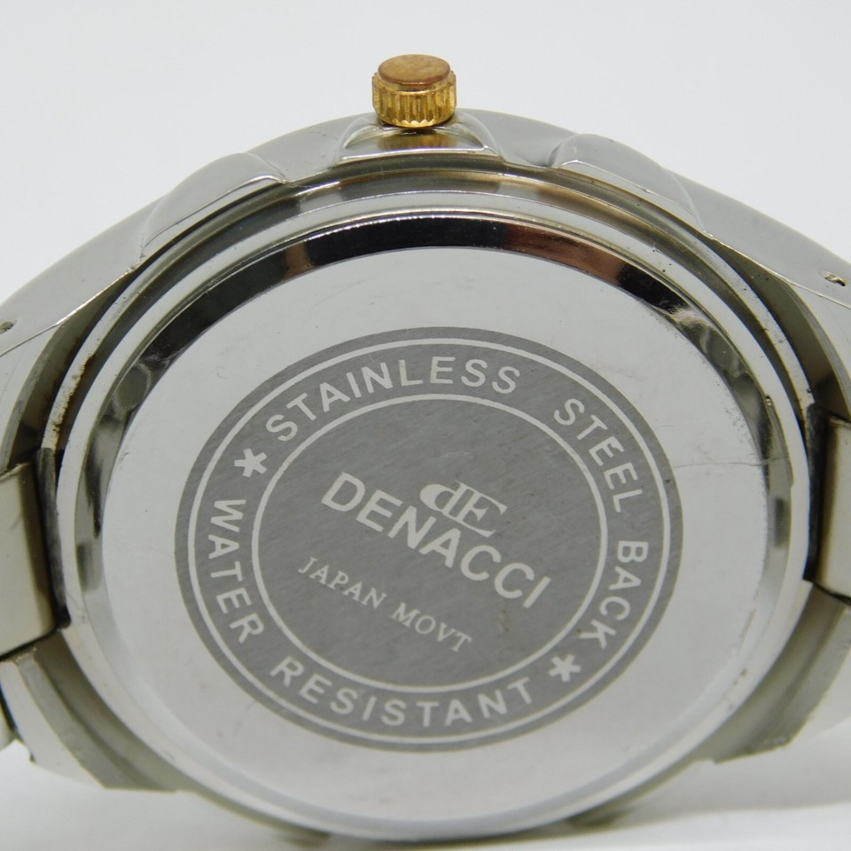 DENACCI Two Tone Quartz Analog Men's Watch Sz. 8 1/4" New Battery | eBay