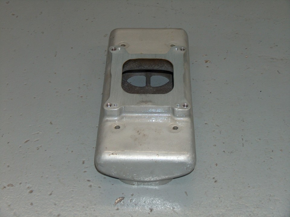 Weiand 1x4 Single SB Chevy Tunnel Ram Intake Manifold Plenum Top 1932 ...