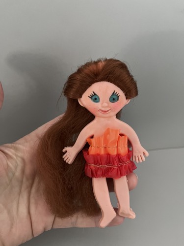 Vintage 1960s Ideal Flatsy Doll - Auburn Hair Blue Eyes - Made in Hong ...