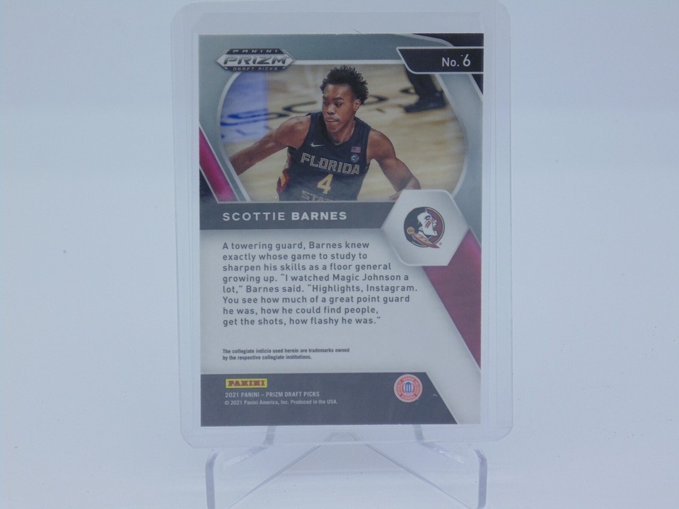 2021 Panini Prizm Draft Picks Scottie Barnes Rookie Card | eBay