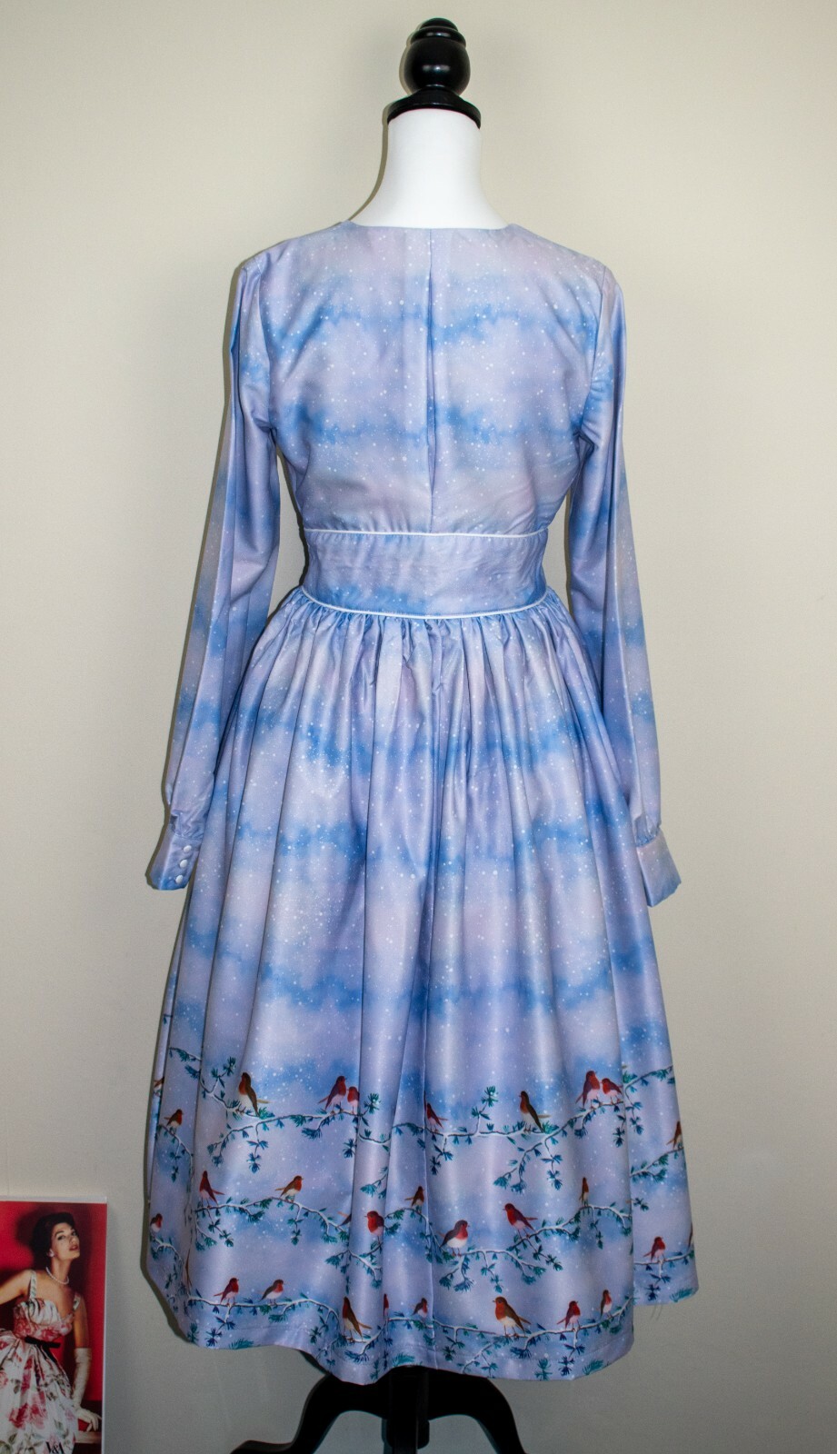 Christmas Robins Dress Lindy Bop Snowy Vintage Winter Kitsch Swing ...