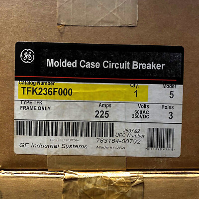 GE TFK236F000 3POLE 225A 600VAC 250VDC NEW IN BOX READY TO SHIP | eBay