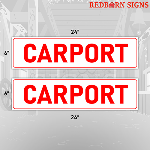 Carport 6"x24" REAL ESTATE RIDER SIGNS Double Sided 2PK - Highly ...