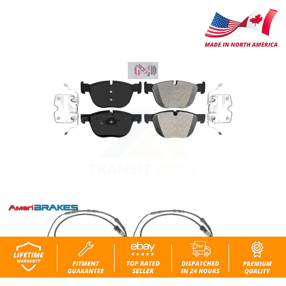 Front Ceramic Disc Brake Pads And Wear Sensors Kit For 2017 BMW X4 M40i ...