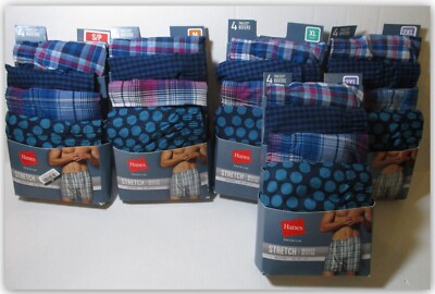 Hanes Premium Stretch WOVEN BOXERS Wicking no gap fly moves with you | eBay