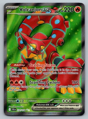 Volcanion ex Full Art 171/159 Ultra Rare Holo Journey Together Pokemon ...
