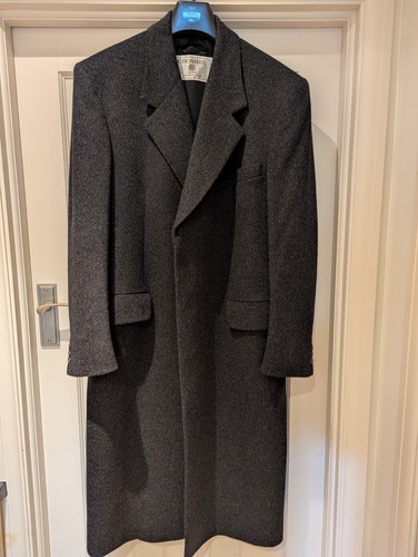 Crombie Overcoat Pure New Wool Dark Grey Mens 38R Made England Vintage ...