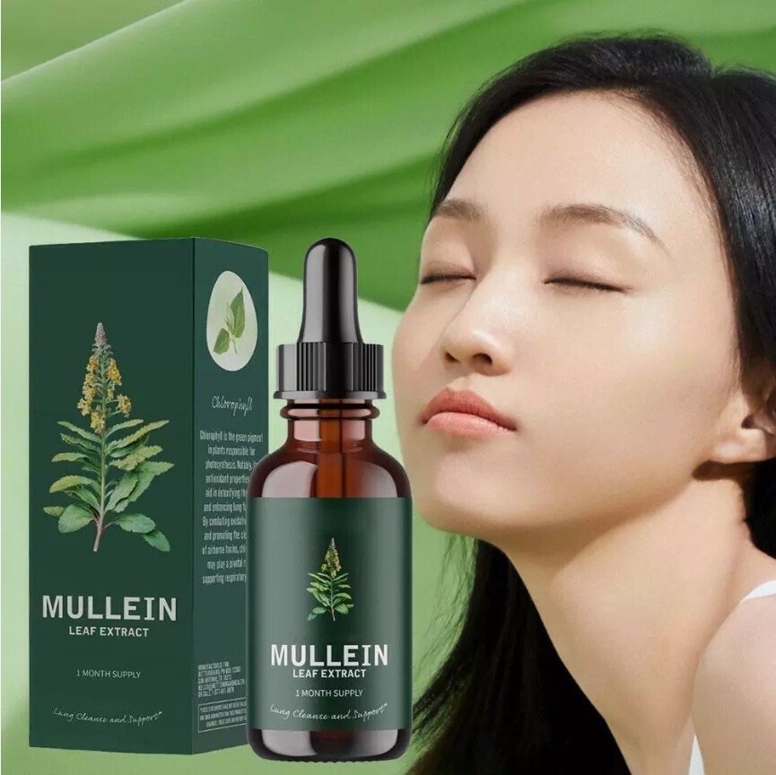 Mullein Leaf Extract Drops 60ml Lung Cleanse Respiratory Herbal Drop ...