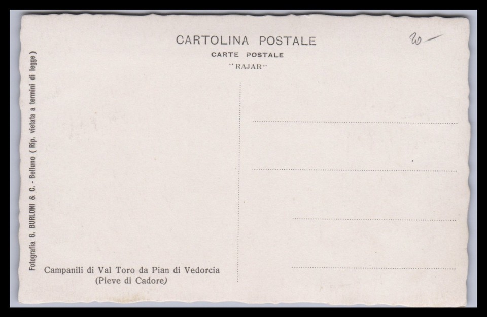 Ansichtskarte Campanili di Val Toro da Pian di Vedorcia - Italien | eBay