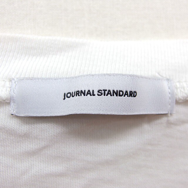 Journal Standard T-Shirt Tops English Print Switching Rib Short Sleeve ...