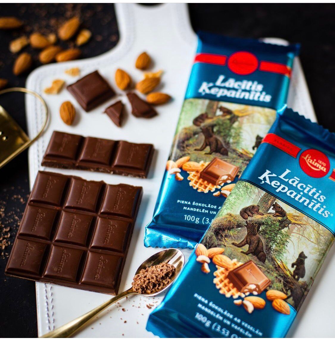 FREE Ship + 3 Laima BEAR on the TREE Milk Chocolate Whole Almonds 3 x ...