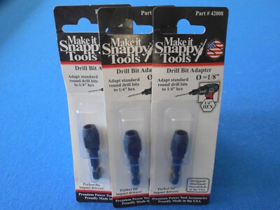 3 Snappy Tools 1/8 Inch Quick Change Drill Bit Adapter #42008 lot | eBay