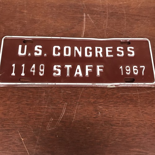 1967 US Congress Staff License Plate Tag Topper | eBay