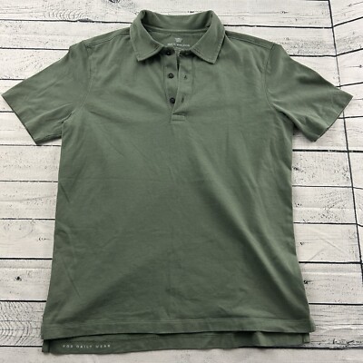 Mack Weldon Short Sleeve Button Front Polo Shirt Men's Small Green | eBay