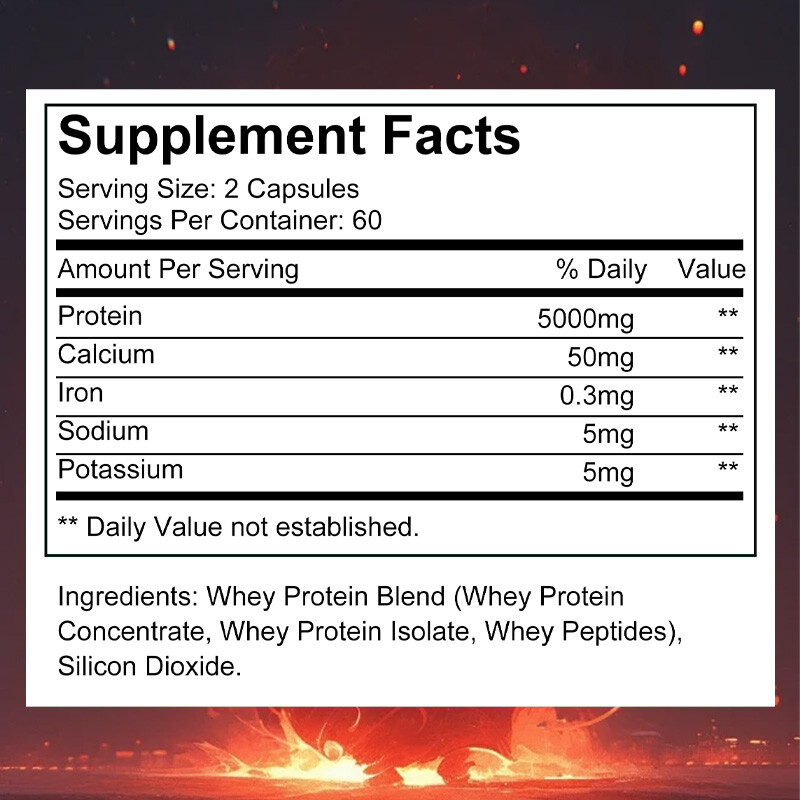 Whey Protein Capsules - Maintain Muscle Strength-Perfect Body Shape-120 ...