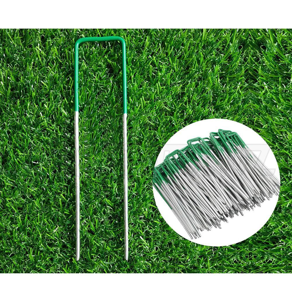 Primeturf Synthetic Artificial Grass Pins Fake Lawn Turf Weedmat U Pegs ...