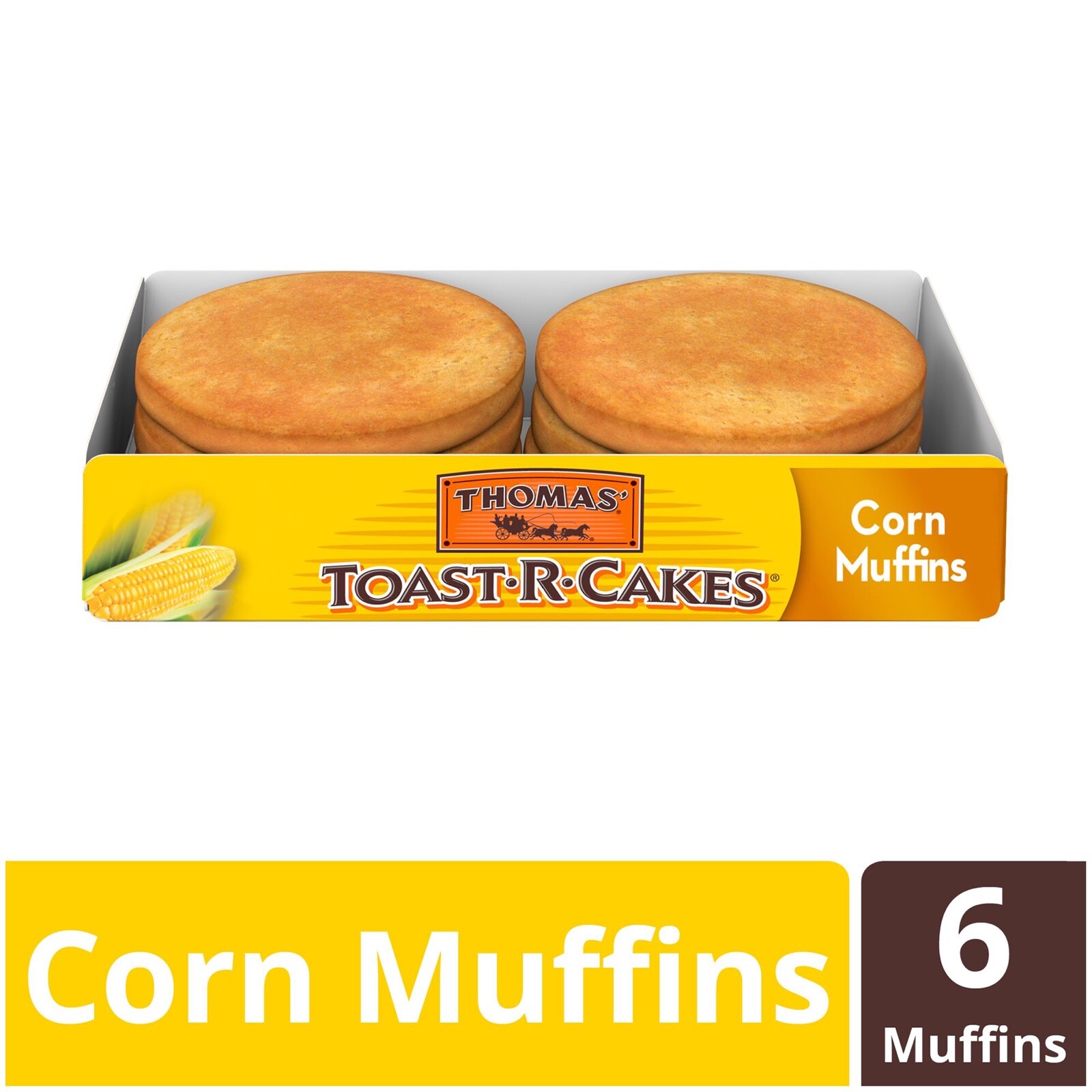 Thomas' Toast-R-Cakes Corn Muffins, packaged 6 muffins - 10 boxes Free ...