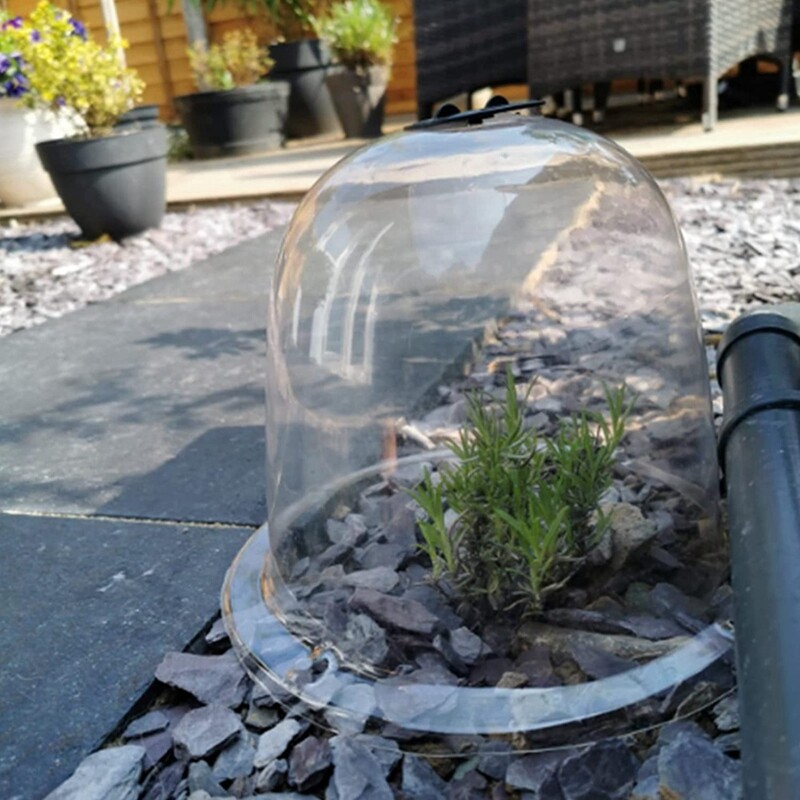 2X(Reusable Garden Plant Cloche, Plant Dome Bell Cover Plastic ...