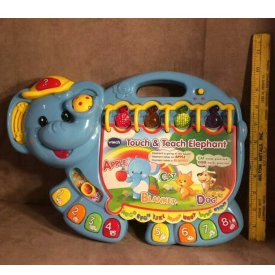 VTech Touch & Teach Elephant 2014 Learning Numbers and Letters Tested ...