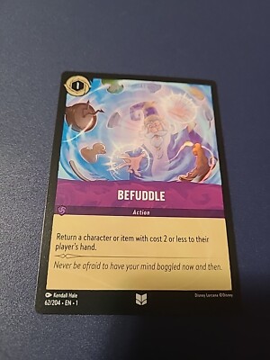 Befuddle Errata Non Foil - EN1 062 - NM - Disney Lorcana TCG | eBay