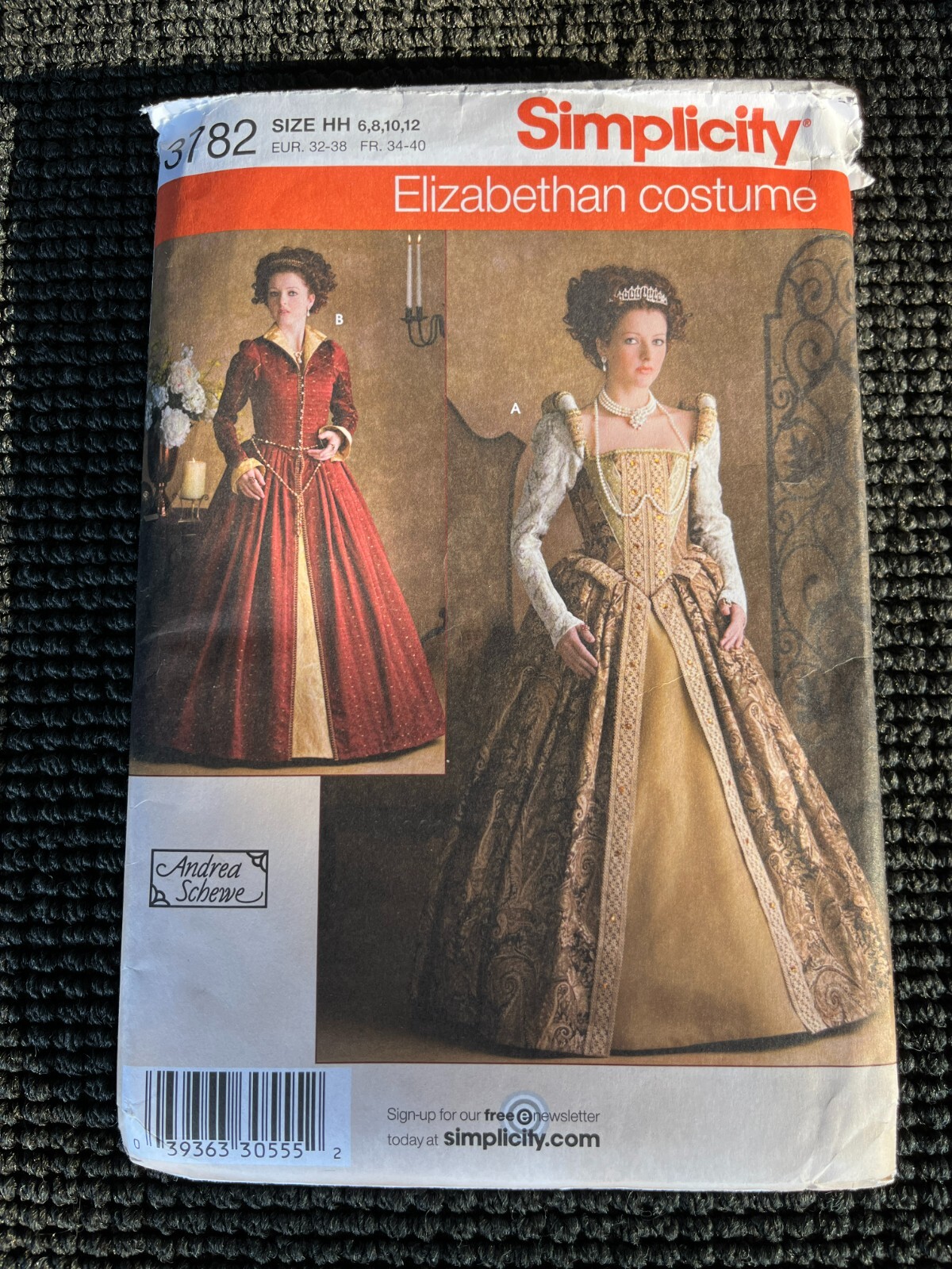 Simplicity Ladies Elizabethan Costume Pattern 3782 Size 6 12 for sale ...