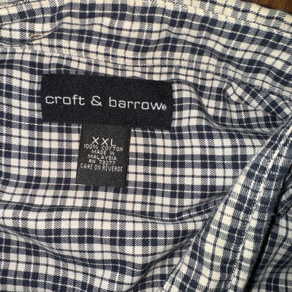 Croft And Barrow Long Sleeve Button Up Shirt Mens Size XXL Tan/black | eBay