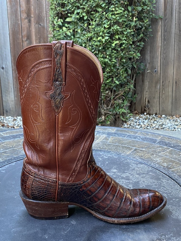Lucchese Classics Handmade Alligator Cowboy Western Boots Men's 9.5 D ...