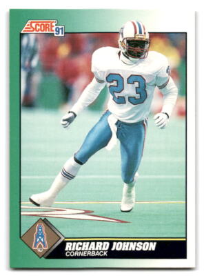 Richard Johnson 1991 Score FOOTBALL #229 Houston Oilers Rookie RC | eBay