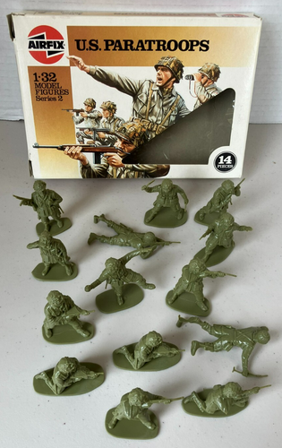 Airfix U.S. Paratroops 1:32 Model Figures Series 2 14-Piece Humbrol ...