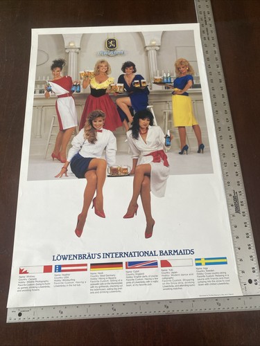 Vintage Lowenbrau The Miller Brewing Company Poster Sign 80’s 20” x 30 ...