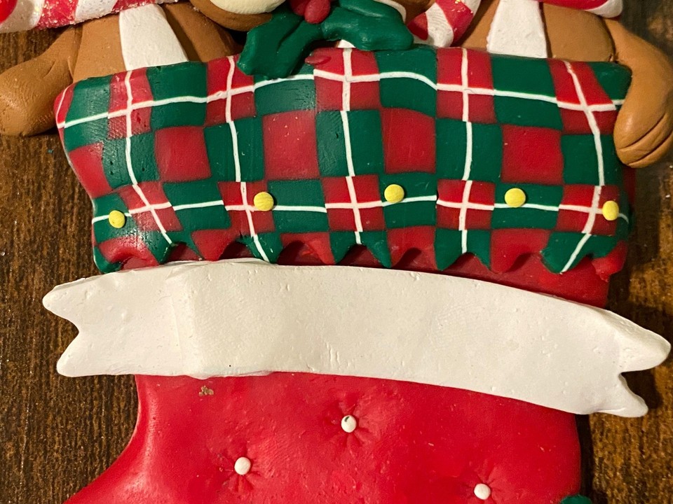 Personalizable Teddy Bear Family Stocking Ornament 4 Bears Polyresin ...