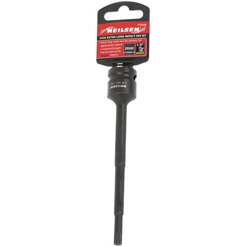 Neilsen 6mm Hex Allen Socket Insert Bit Long Reach 150mm Metric 1/2 ...