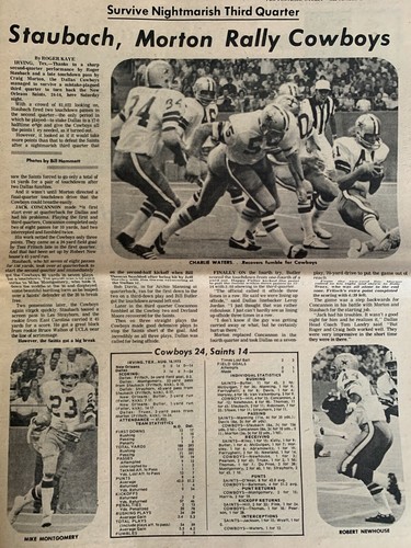 9/1/1973 NFL Pro Football Weekly - Dallas Cowboys, Minnesota Vikings ...
