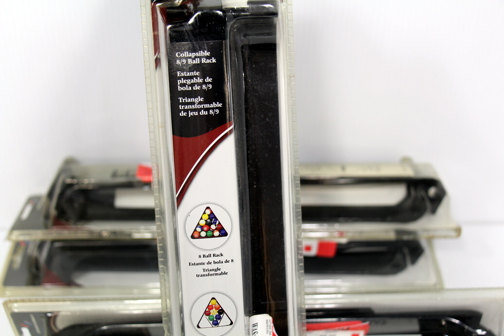 Sportcraft Collapsible 8 & 9 Ball Black Triangle Rack Pool Table ...