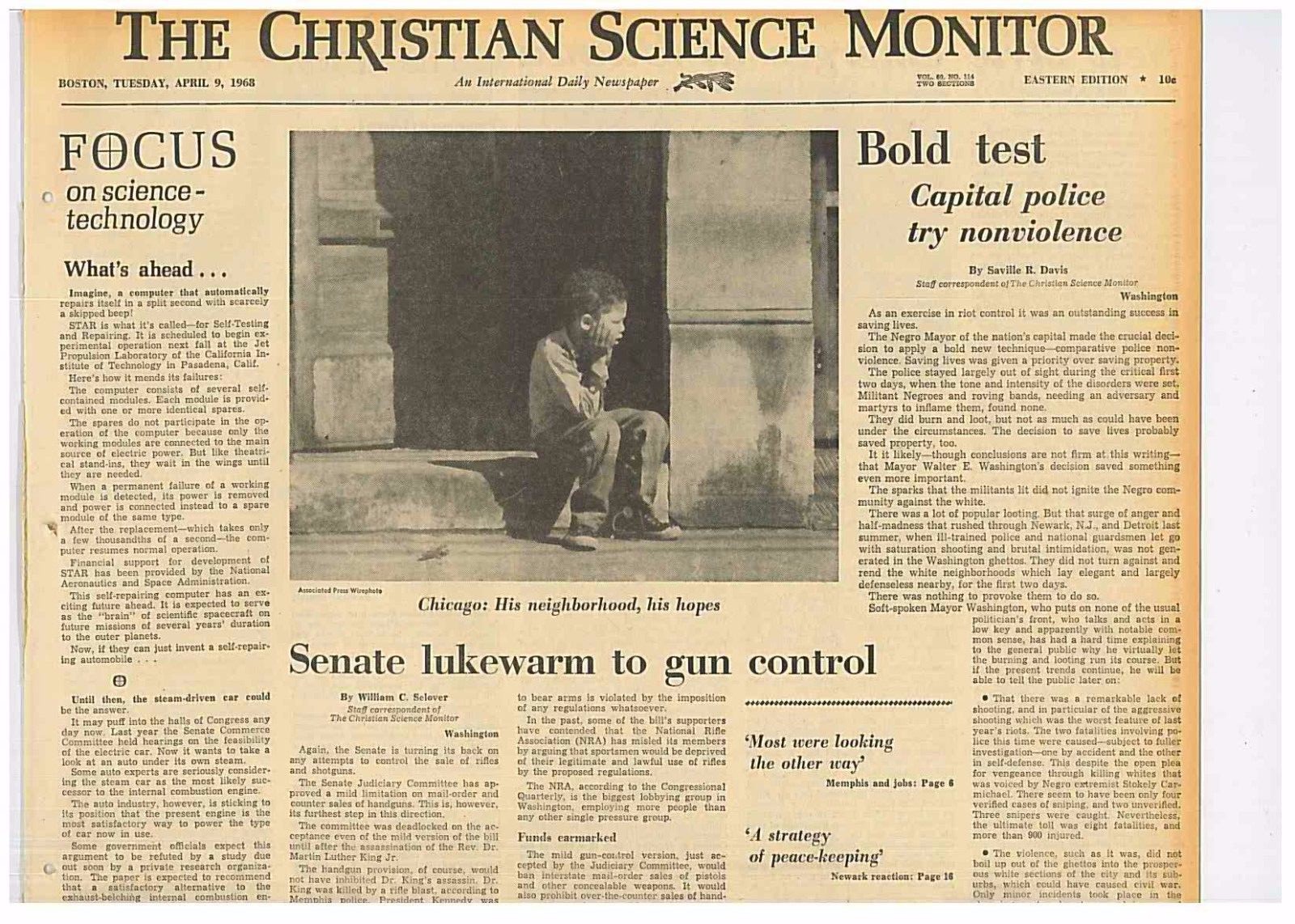 Martin Luther King Assassinated Riots Gun Control Memphis April 9 1968 ...