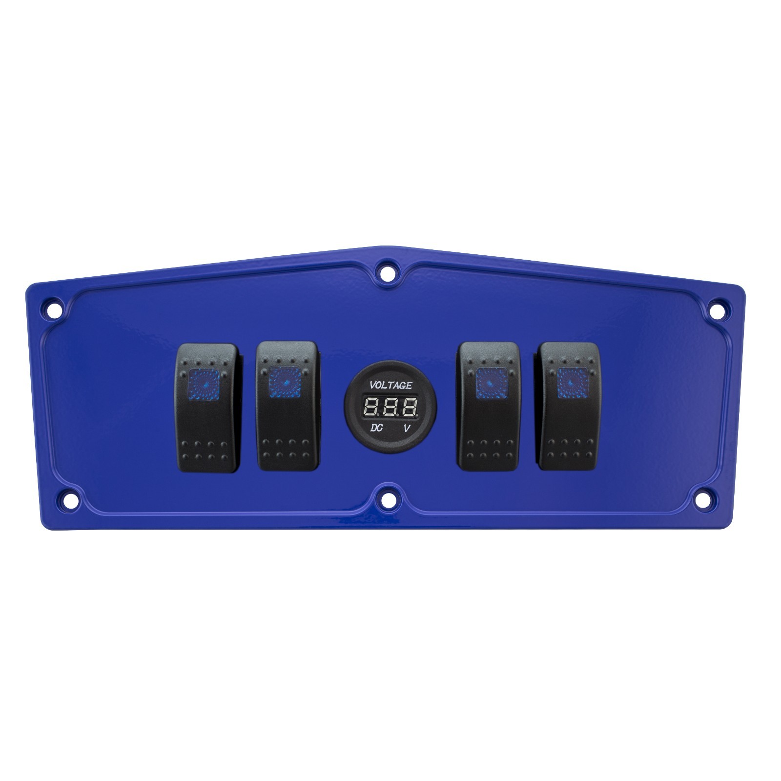 YAMAHA YXZ 1000 CNC MACHINED BLUE DASH PANEL PLATE UPGRADE + 4 SWITCHES ...
