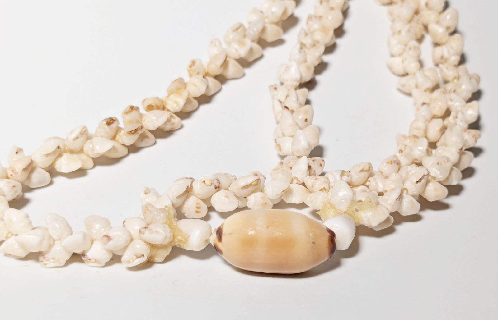 Vintage Ni'ihau Shell Lei Pikake Necklace Long 2 Strand momi shells | eBay