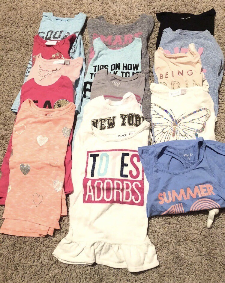 Clothes-Girls-Size M 7/8-Shirts Bundle (Lot of 15) | eBay