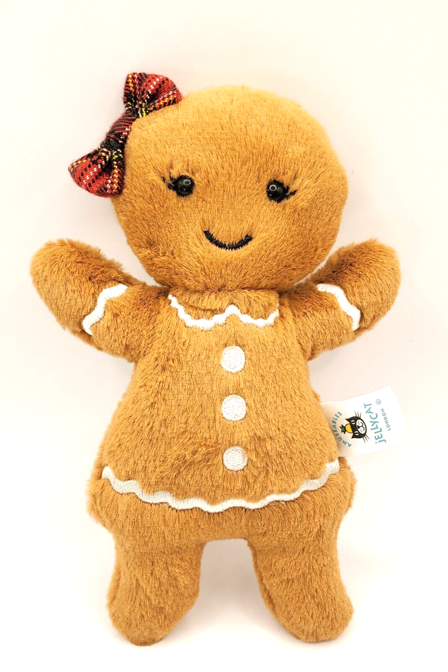 Jellycat Jolly Gingerbread Girl Ruby Plush Amuseables Stuffed Toy 7 ...