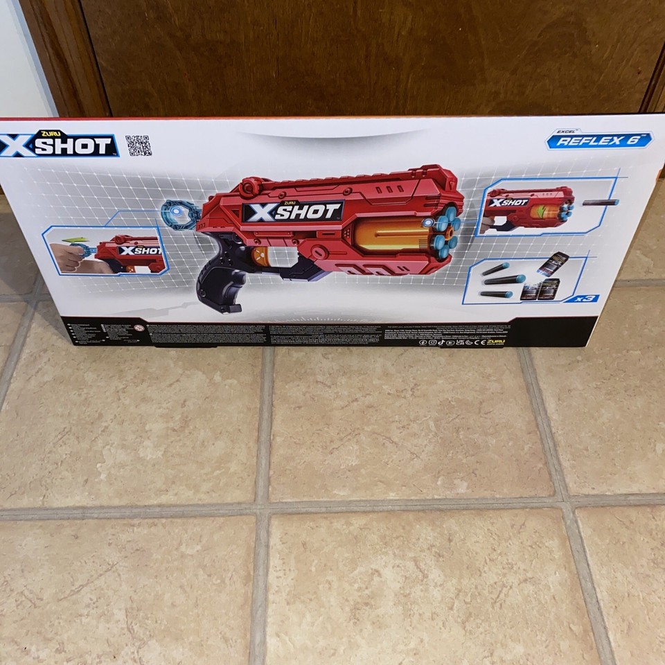 X-Shot EXCEL Reflex 6 Dart Blaster Combo Pack by ZURU *NEW & SEALED* | eBay