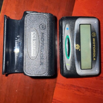 Vintage Motorola Flex Pager Beeper Digital Display w/ Case Belt Clip ...