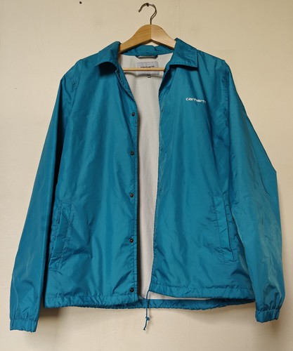 Carhartt Script Coach Jacket Men's Teal Blue Size M | eBay