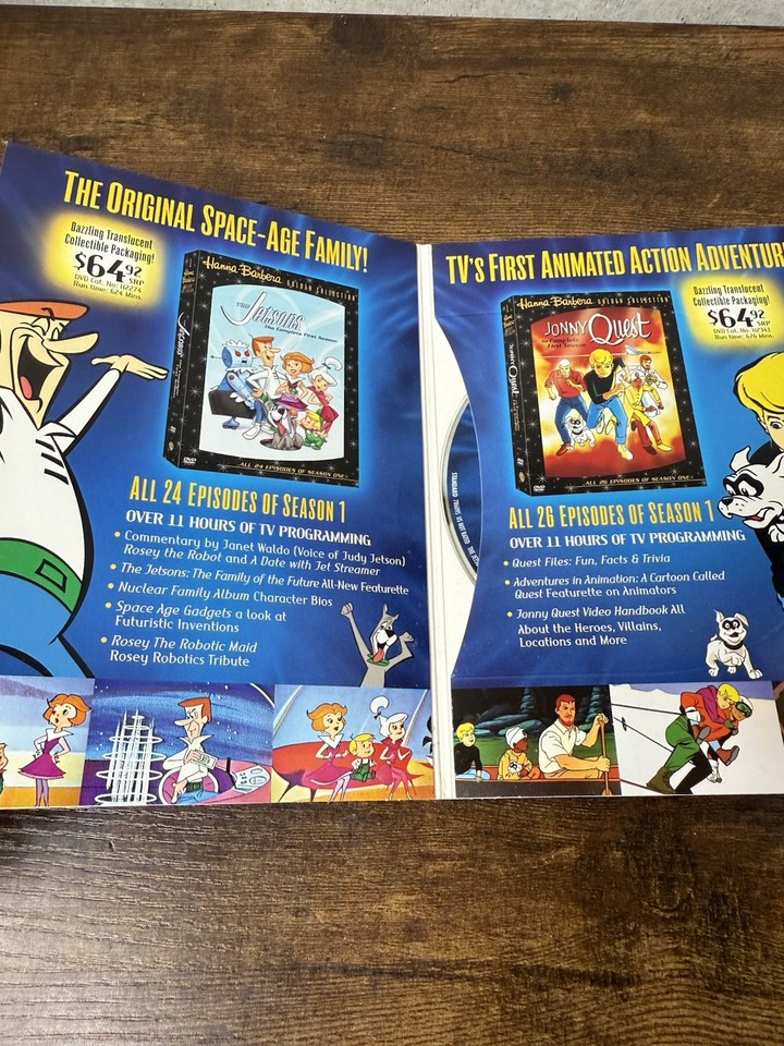 Hanna Barbera Jonny Quest Jetsons DVD Promo Screener HTF Cartoon ...