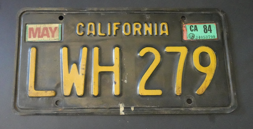 Vintage Orig. CALIFORNIA 1963 LICENSE PLATE "LWH 279" | eBay