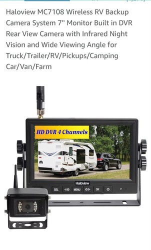 Haloview MC7108 Wireless RV Backup Camera System 7'' Monitor Built in DVR OP BOX | eBay