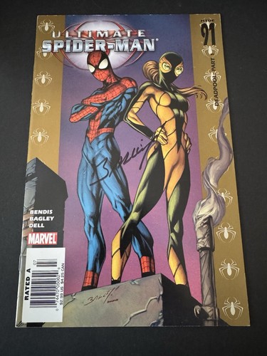 Ultimate Spider-Man 91, Signed Mark Bagley. Key: 1st Deadpool. VF, 2005 ...