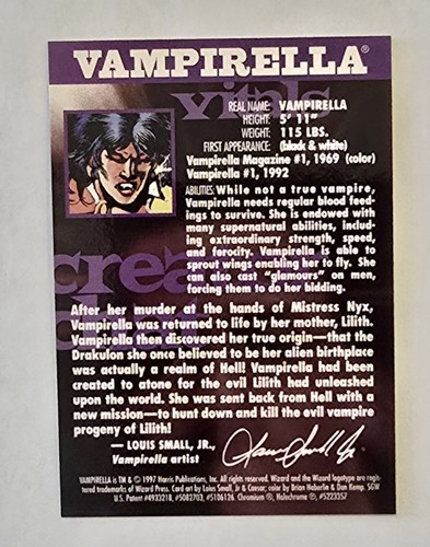 1997 Vampirella Wizard Harris Comics #16 Chromium Card NM | eBay