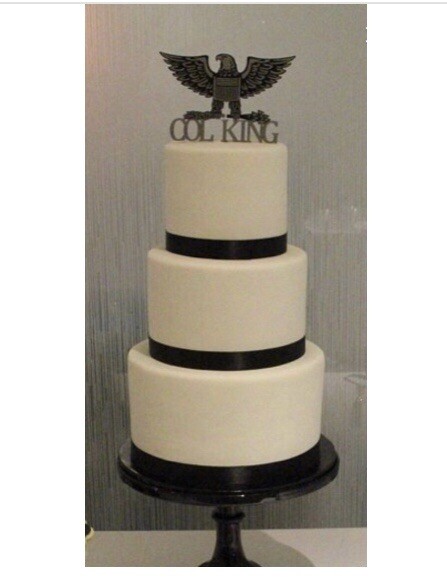 Custom Colonel Eagle Insignia Cake Topper Personalized Military Cake ...